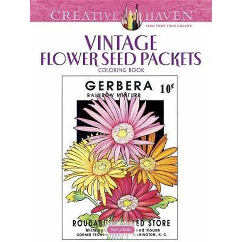 Creative Haven Vintage Flower Seed Packets Col