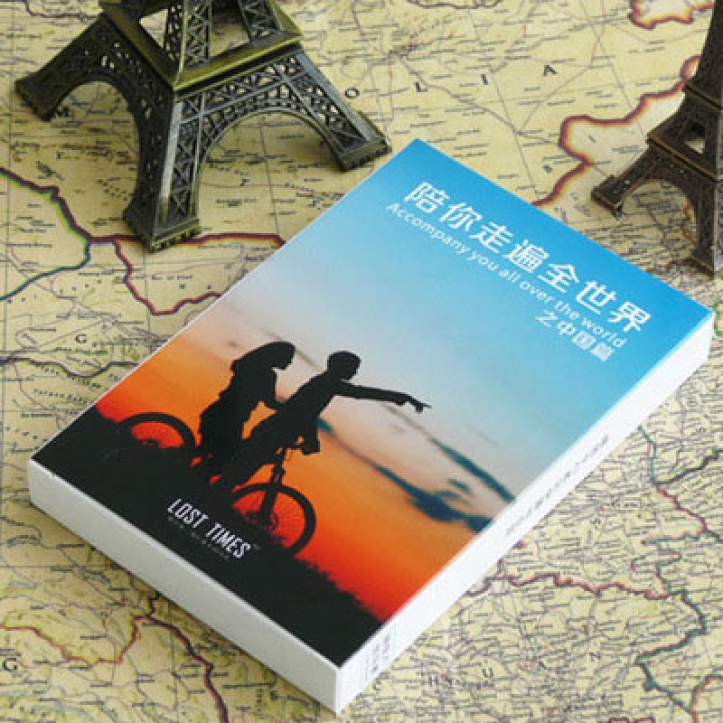 世界各地明信片欧美风名信片希腊国外风景北欧风格怀旧旅行小卡片 天蓝色 走遍全世界中国篇