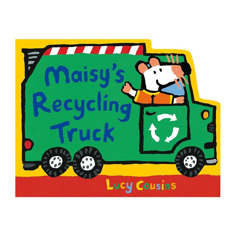 预售 英文原版 Maisy's Recycling Truck 小鼠波波交通工具造型纸板书 儿童英语早教书 亲子互动绘本 Walker 23年3月新品