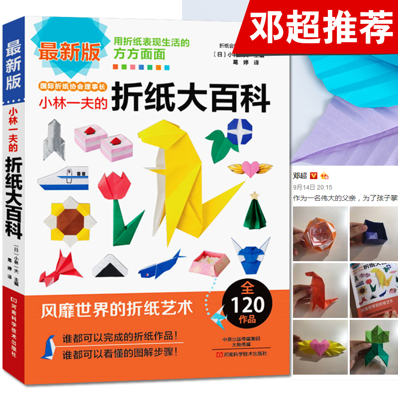 小林一夫的折纸大百科 折纸教程书高难度折纸书大全书籍手工生动折纸艺术儿童高级diy教学教材日本三角插组合初级入门零基础