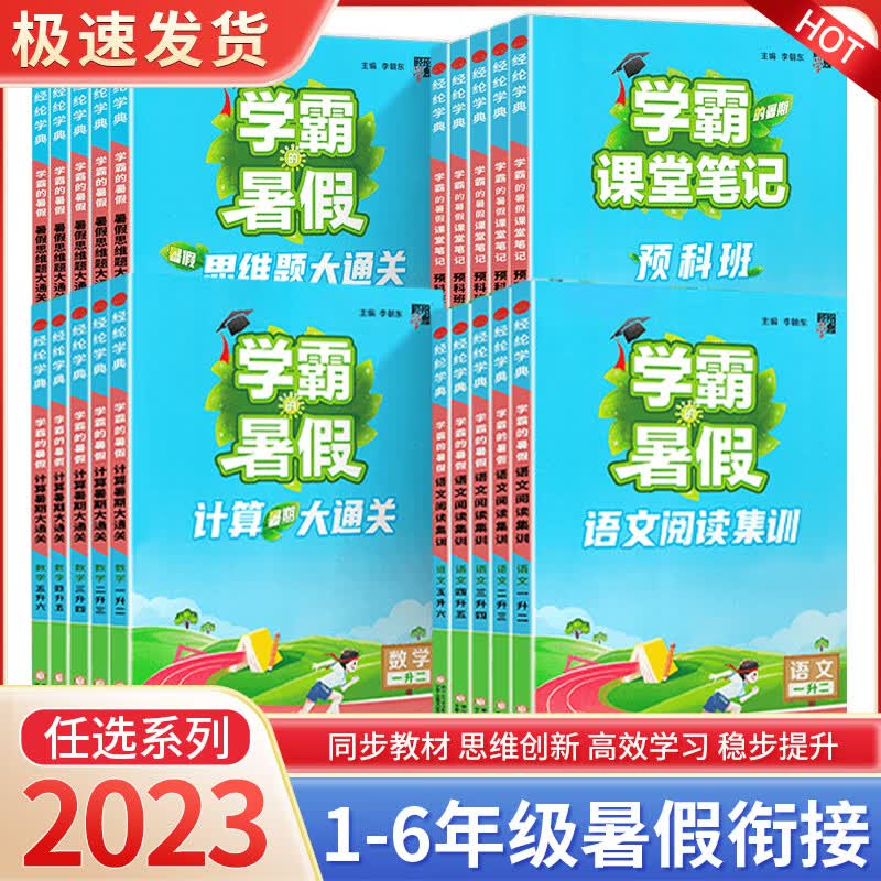 2023学霸的暑假衔接一升二升三升四升五升六年级下册数学计算思维题大通关语文阅读集训预科班课堂笔记复习预 【数学】暑期思维题大通关 小学五年级
