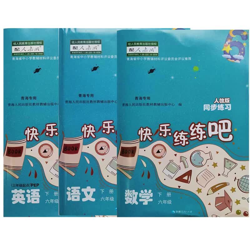 2023春 青海专用快乐练练吧六6年级下册语文数学英语青海人民出版 语文 六年级下