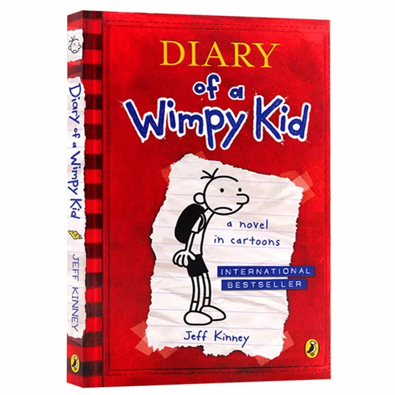【送音频】小屁孩日记 英文原版小说 Diary of a Wimpy Kid 儿童文学漫画书 Jeff Kinney 杰夫金尼 精装 小屁孩日记1
