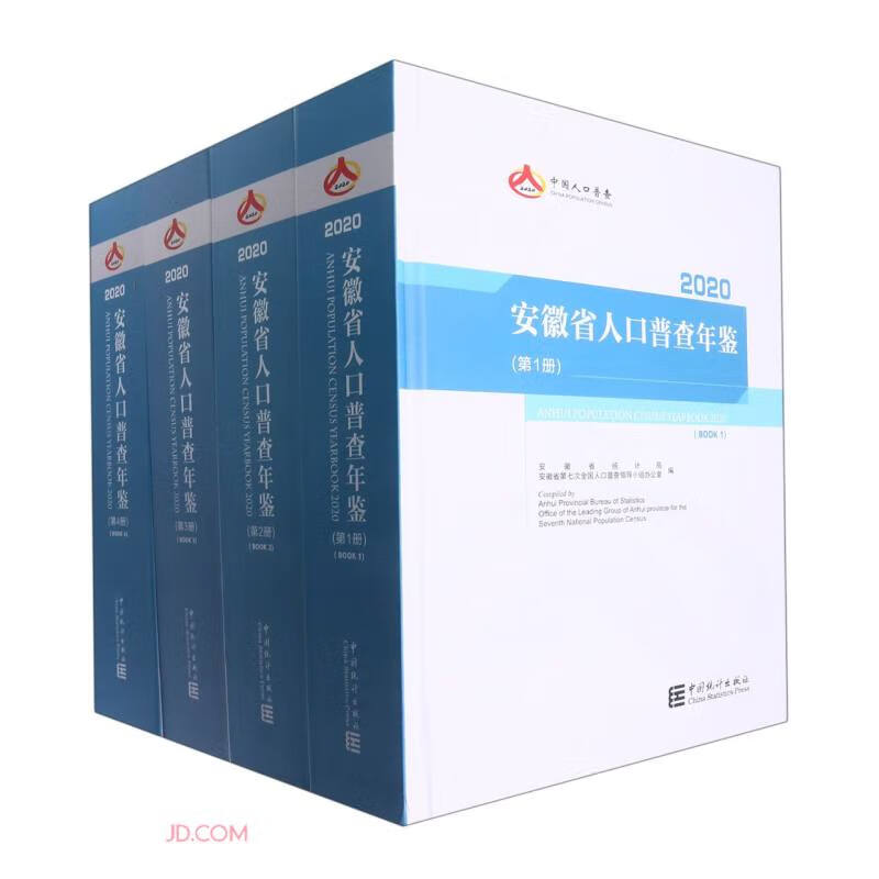 安徽省人口普查年鉴(2020共4册)(精)