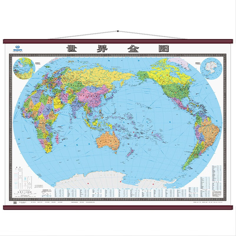 2023年5月 地图 高清政区版 会议室客厅装饰挂图 2米*1.5米 世界地图