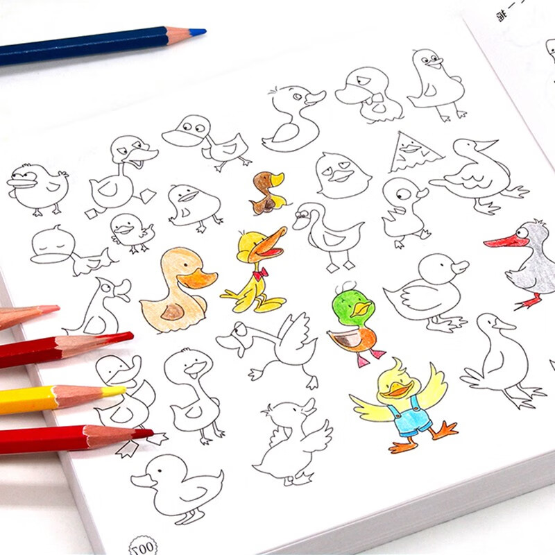 幼儿分步学画画本幼儿园宝宝简笔画入门启蒙绘画儿童自学零基础 简笔画10000例