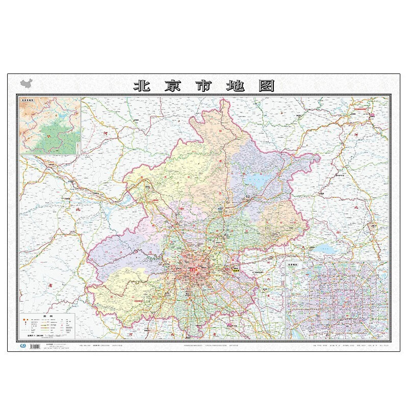 中国地图分省墙贴儿童房平面防水贴纸床头背景世界地图墙面装饰品 北京地图 大