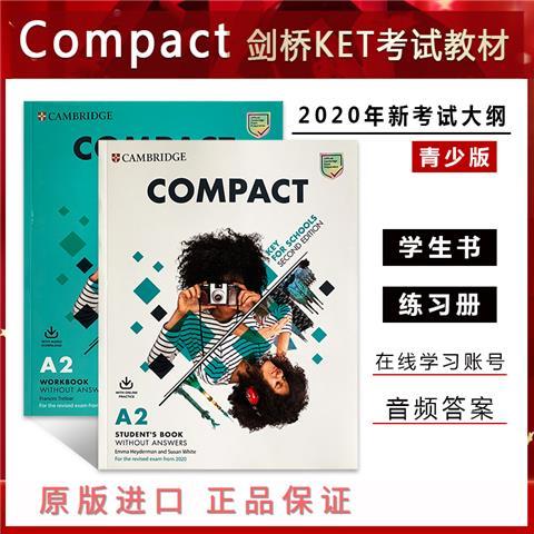 剑桥考级教材2020年CompactKET/PETforSchools学生书+练习册 KET