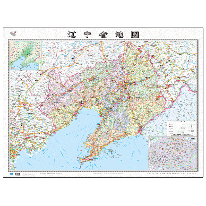 中国地图分省墙贴儿童房平面防水贴纸床头背景世界地图墙面装饰品 辽宁省地图 大