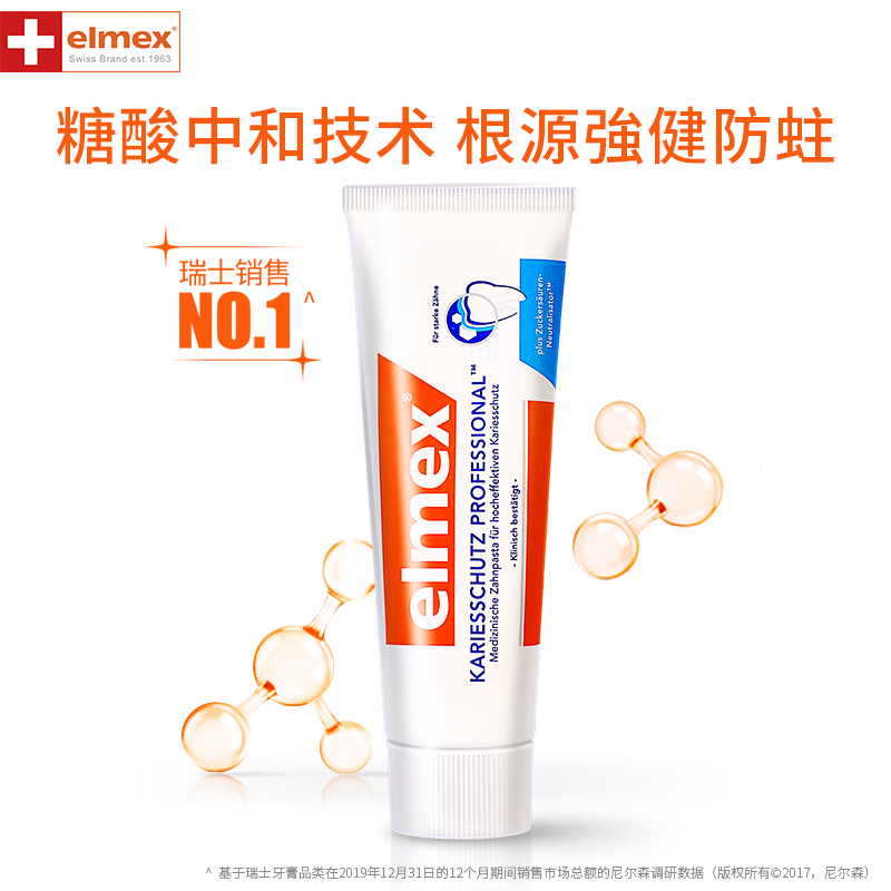 elmex艾美适成人含氟防蛀牙膏口气清新 口腔清洁牙膏75ml（112g） 48.9元(需用券,多重优惠券)-聚超值