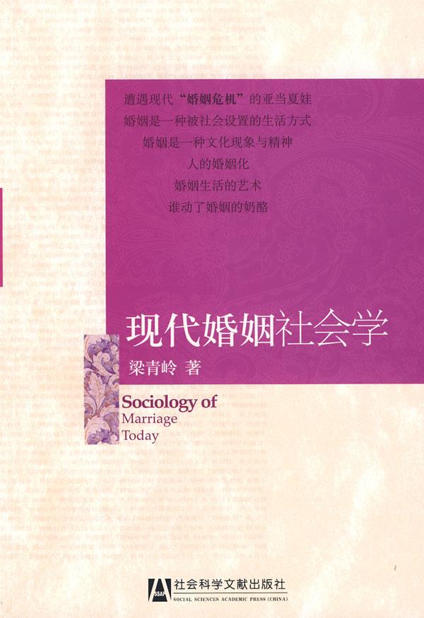 现代婚姻社会学 梁青岭著【书】