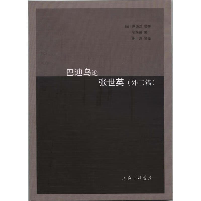 巴迪乌论张世英