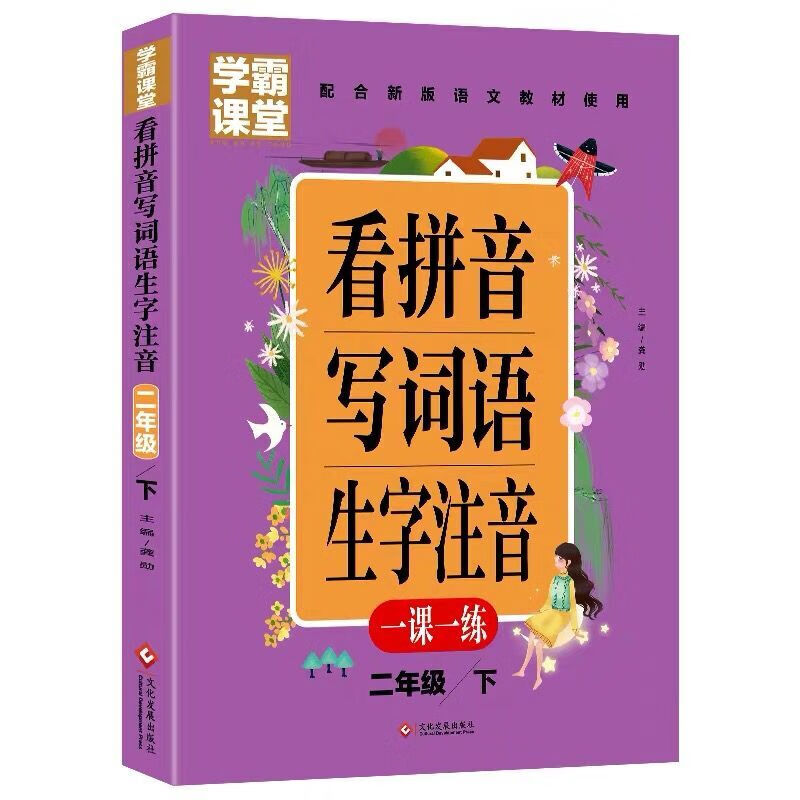 2023新版看拼音写词语生字注音一年级二年级三四五六年级上册下册语文部编人教版专项练习题强化训练书小学生 看拼音写词语生字注音 2下
