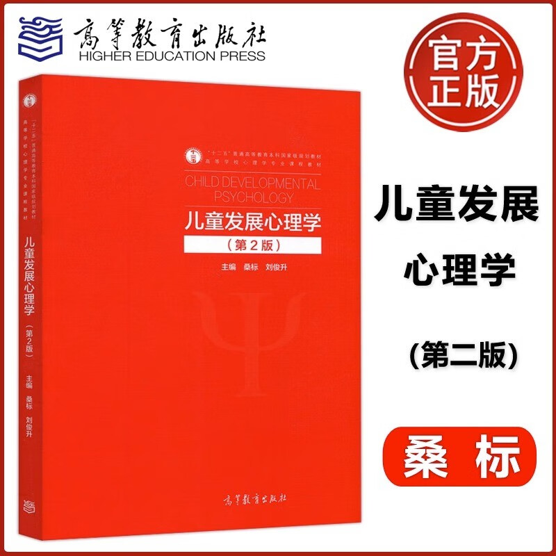 【现货】儿童发展心理学 第2版桑标刘俊升高等教育出版社大学心理学应用心理学专业课教材学前教育小学教育等专业课程教材参考