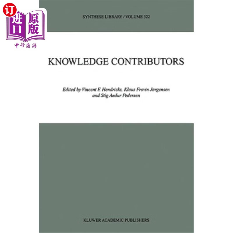 海外直订Knowledge Contributors 知识的贡献者