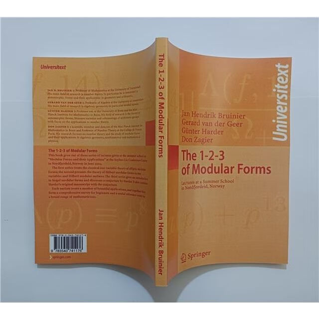 The 1-2-3 of Modular Forms 全新 纸质书