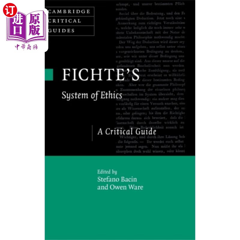 海外直订Fichte's System of Ethics 费希特的道德体系