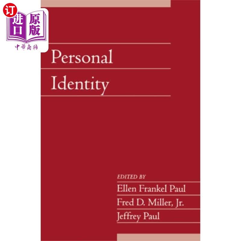 海外直订Personal Identity: Volume 22, Part 2 个人同一性:第22卷，第2部分
