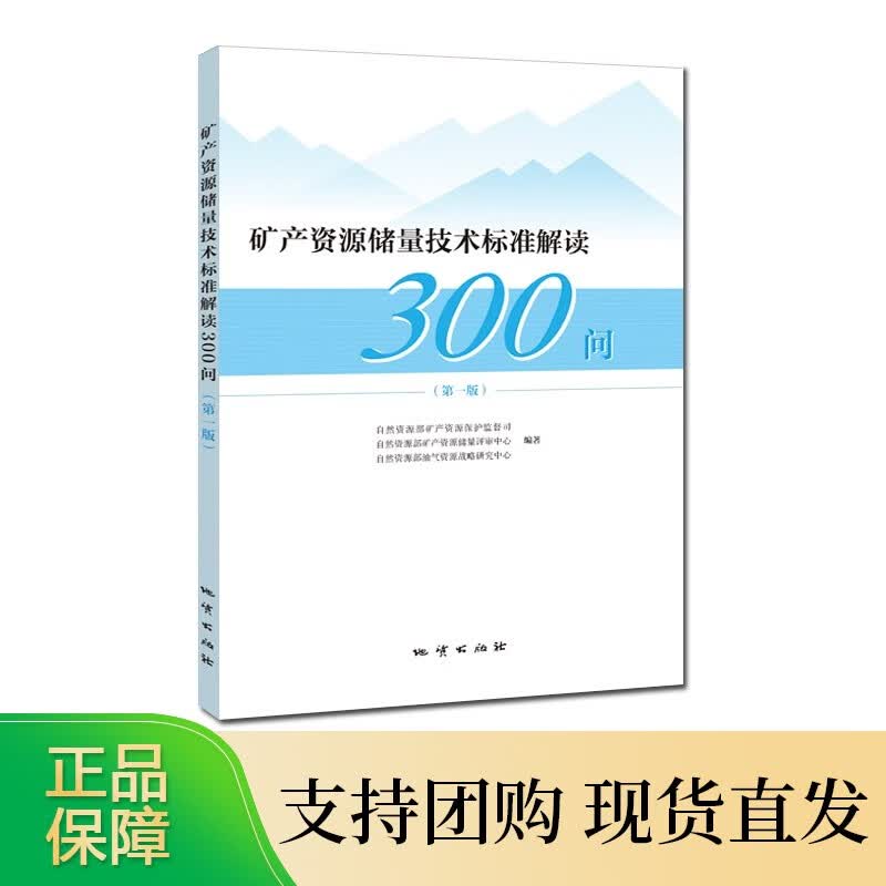 矿产资源储量技术标准解读300问 地质出版社