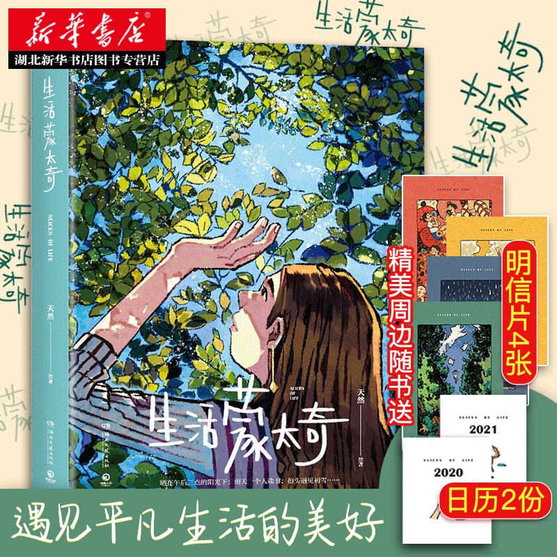 【赠日历+明信片】生活蒙太奇 天然绘著 美好生活治愈场景 插画师天然首部画集 漫画绘本 湖北