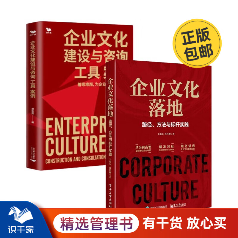 企业文化建设与落地2本套：企业文化落地：路径、方法与标杆实践+企业文化建设与咨询 工具 案例/企业经营管理书籍团购送朋友礼物