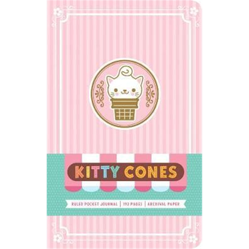 Kitty Cones Ruled Pocket Journal