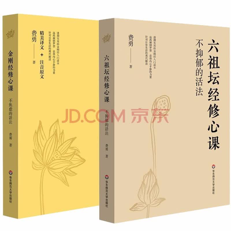 套装共2册 金刚经修心课：不焦虑的活法+六祖坛经修心课：不抑郁的活法 费勇著 华东师范大学