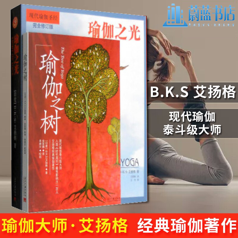 瑜伽之树+瑜伽之光 全两册 艾扬格 瑜伽大师 王晋燕 教程  型体塑性 拉伸 健身与
