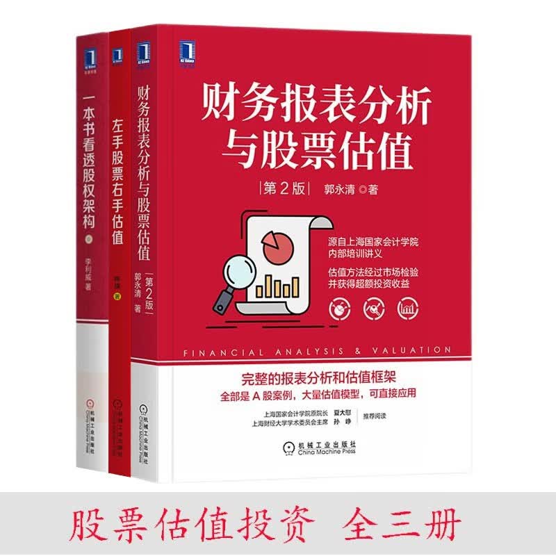 股票估值投资全三册：财务报表分析与股票估值 第2版+一本书看透股权架构+左手股票右手估值