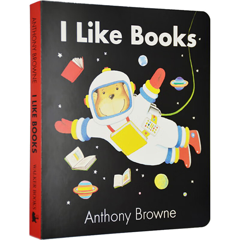 英文原版绘本 I Like Books 我超爱看书 Anthony browne 安东尼布朗 儿童启蒙学习图画故事 纸板书