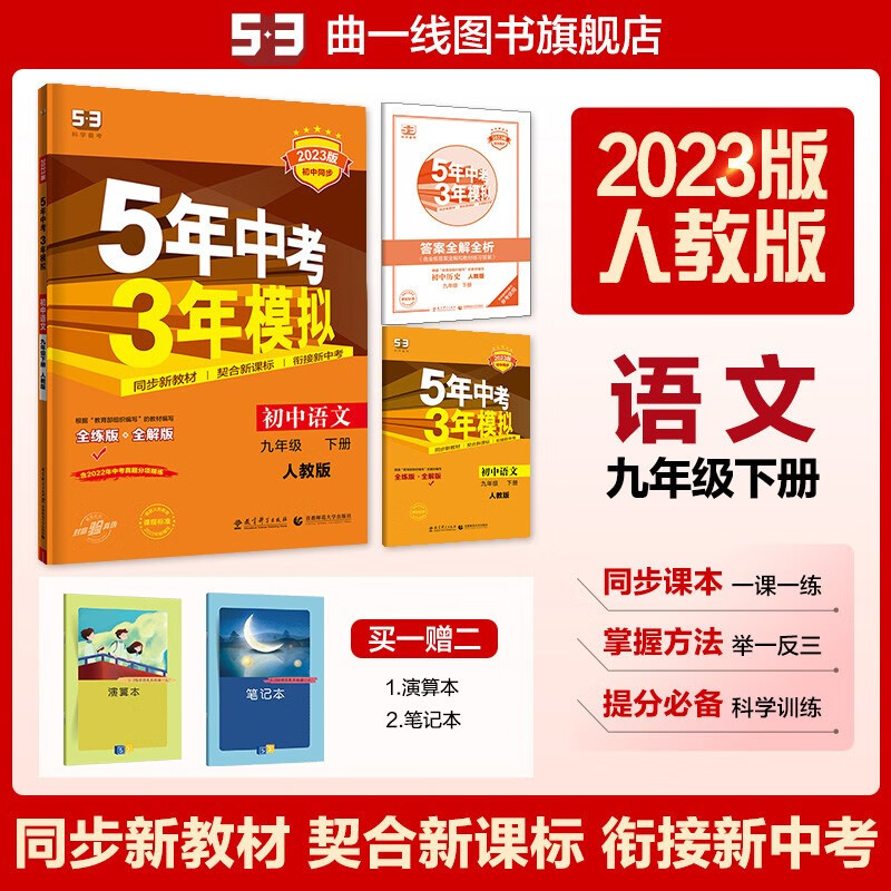 【多选】【53初中同步练习册九年级下册】曲一线53初中同步练习册九年级下语文数学英语物理化学道德与法治历史科学版本齐全 语文【人教版】