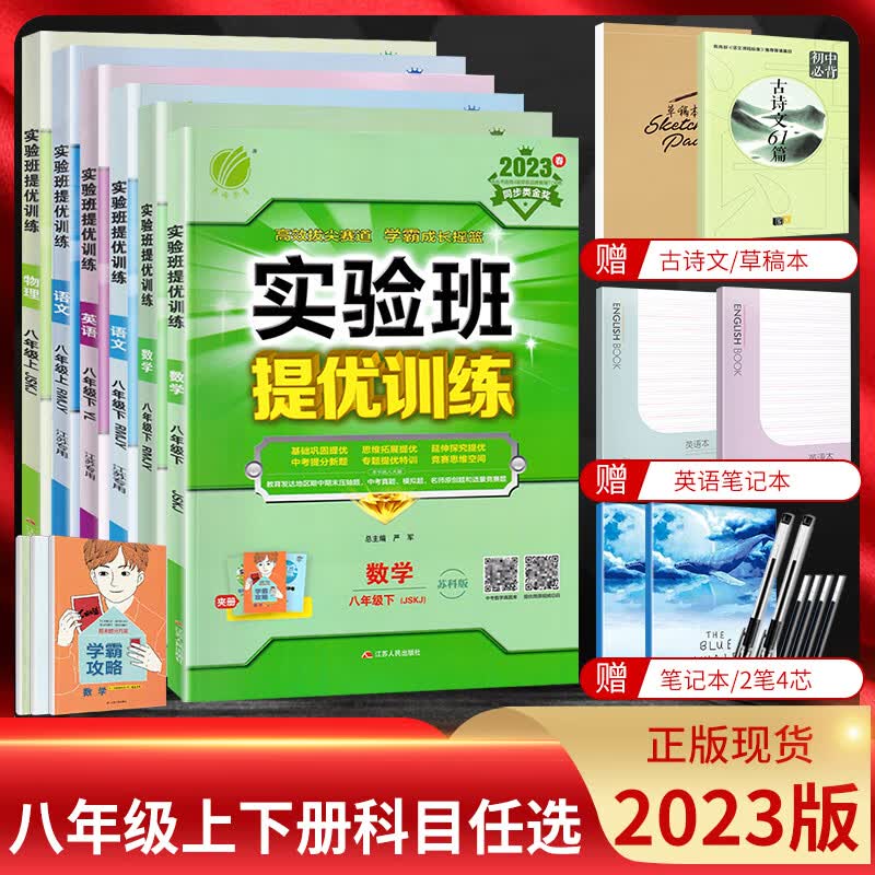 江苏版2023版实验班提优训练八年级下册上册语文数学英语物理政治历史人教苏科译林版 初二8年级苏教版 物理-苏科版 八年级下