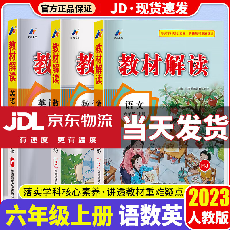 【科目版本可选】2023新版教材解读六年级上小学六年级上册教材全解课本知识点同步解读复习辅导资书 共3本 语文+数学+英语 人教版