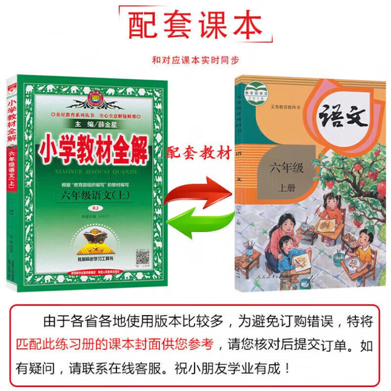 正规小学教材全解六年级上册下册语文数学英语教材解读详解新版人教版 上册