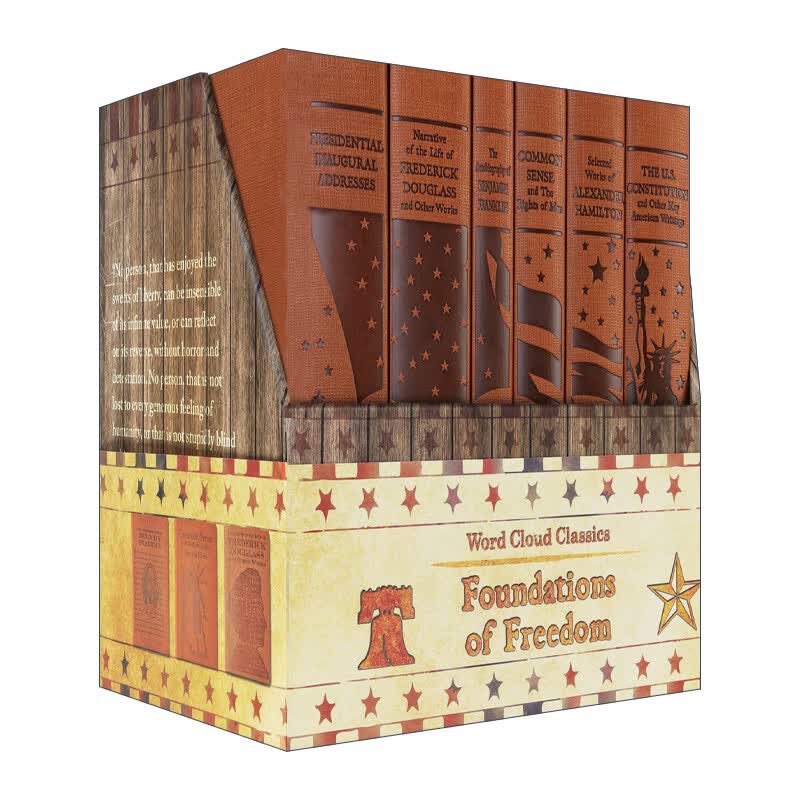 英文原版 自由词的建立6册 Foundations of Freedom Word Cloud Boxed Set Word Cloud Classics Flexibound 自由的基础 美国宪法