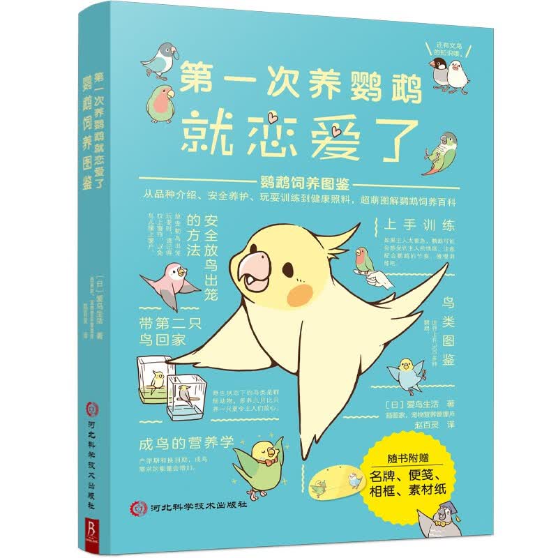 第一次养鹦鹉就恋爱了:鹦鹉饲养图鉴 科普图鉴鸟类图鉴科普大全书籍品种介绍日常养护玩耍训练 鸟类图鉴鸟类世界鸟类认知鸟类鉴赏图