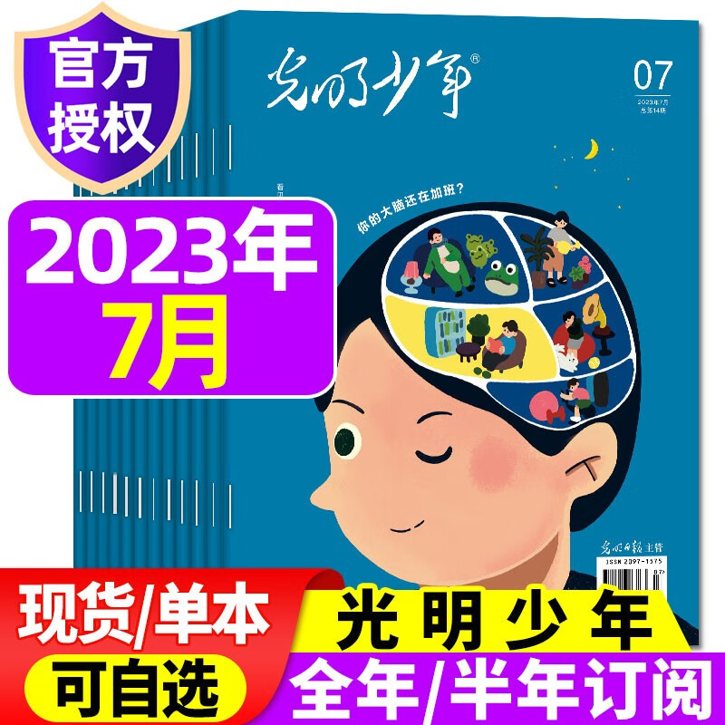 光明少年杂志2023年1-8月新期现货【另有半年/全年订阅/现货打包/2022年可选】 8-15岁青少年中小学生科普人工智能人文科幻科学文章非2022过期刊 2023年7月