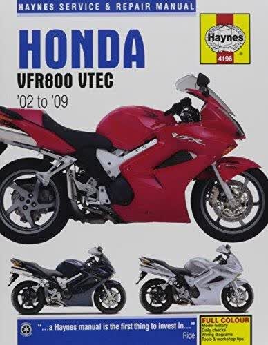 Honda VFR V-Tec V-Fours (02 - 09) Haynes Repair Manual