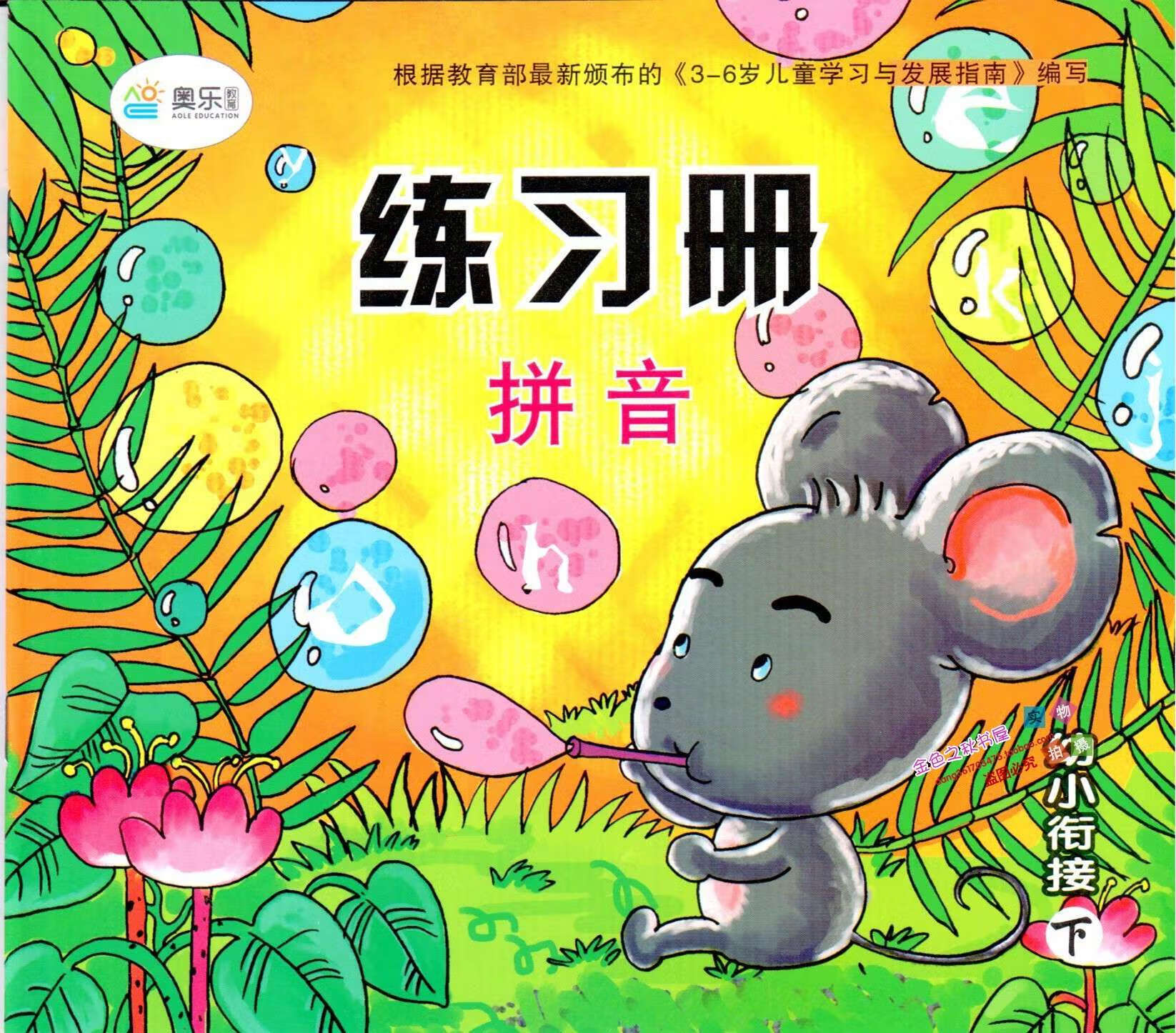 奥乐教育 拼音练习册 幼小衔接下册 陕西旅游出版社 幼儿园教材