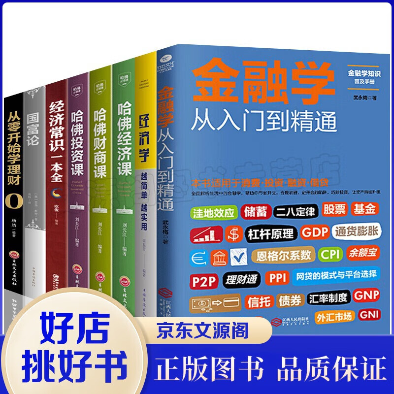 经济学书籍8册 金融学从入门到精通从零开始读懂经济学哈佛经济课财商课投资课国富论从零开始学理财经济书