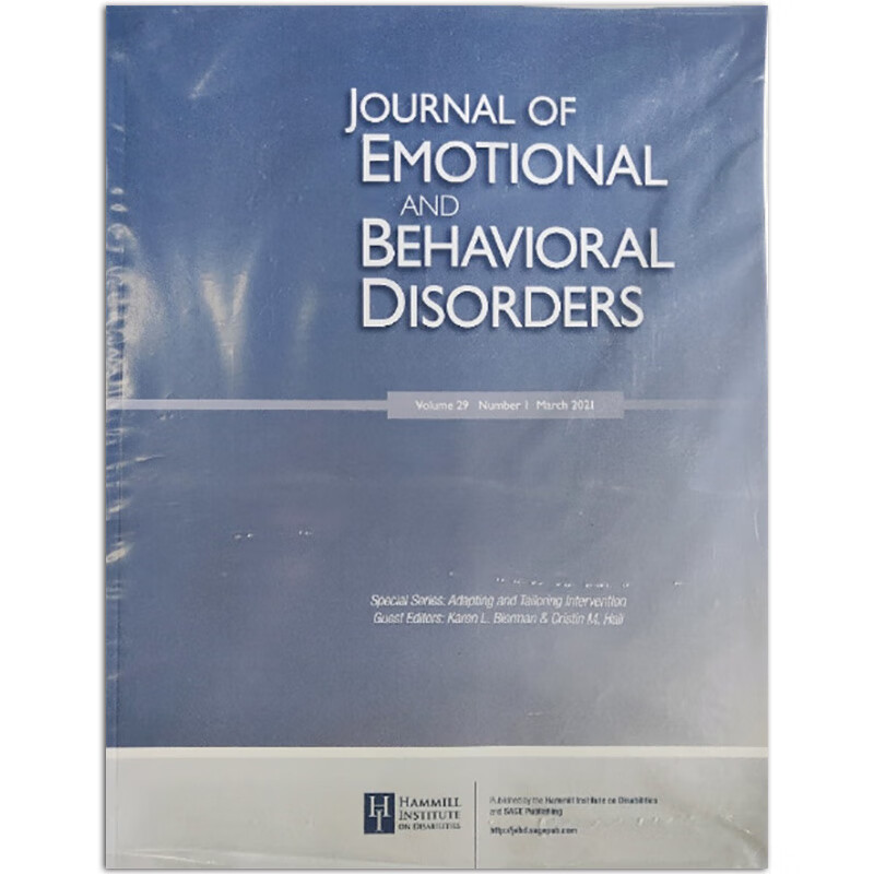 【单期可选】Journal of Emotional and Behavioral Disorder 2021年3月刊