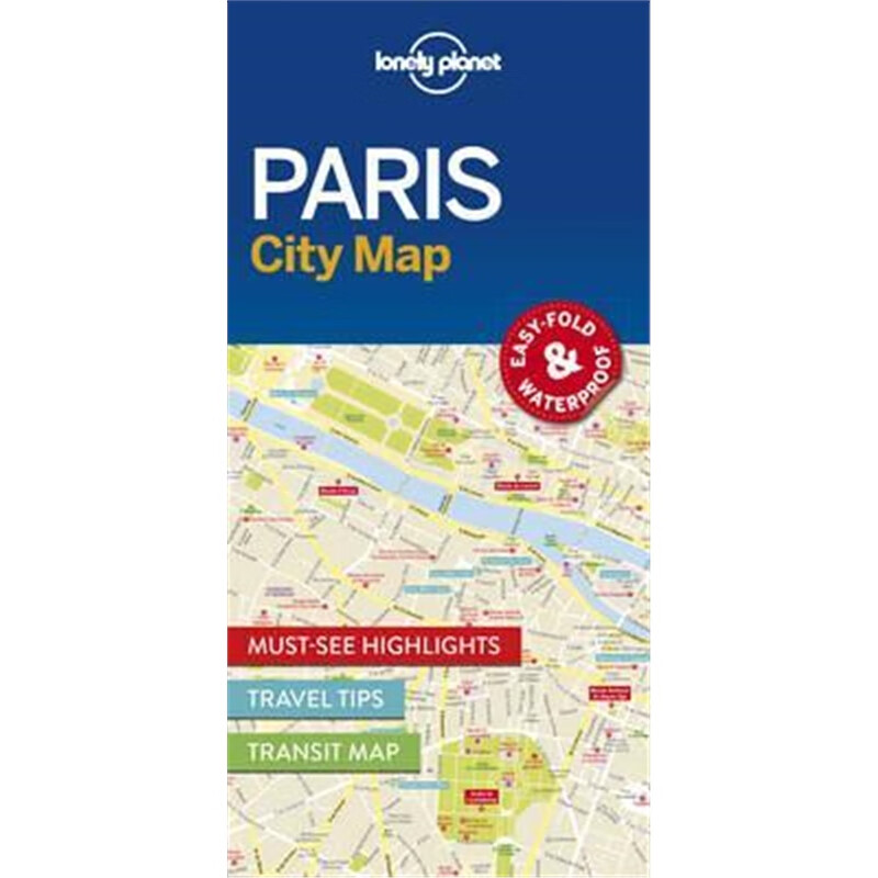 Lonely Planet Paris City Map