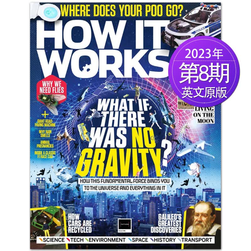 How It Works 探索奥秘英国英文自然科学科普图解杂志高中生大学生青少年英文读物期刊 【新期】2023年第8期NO.179
