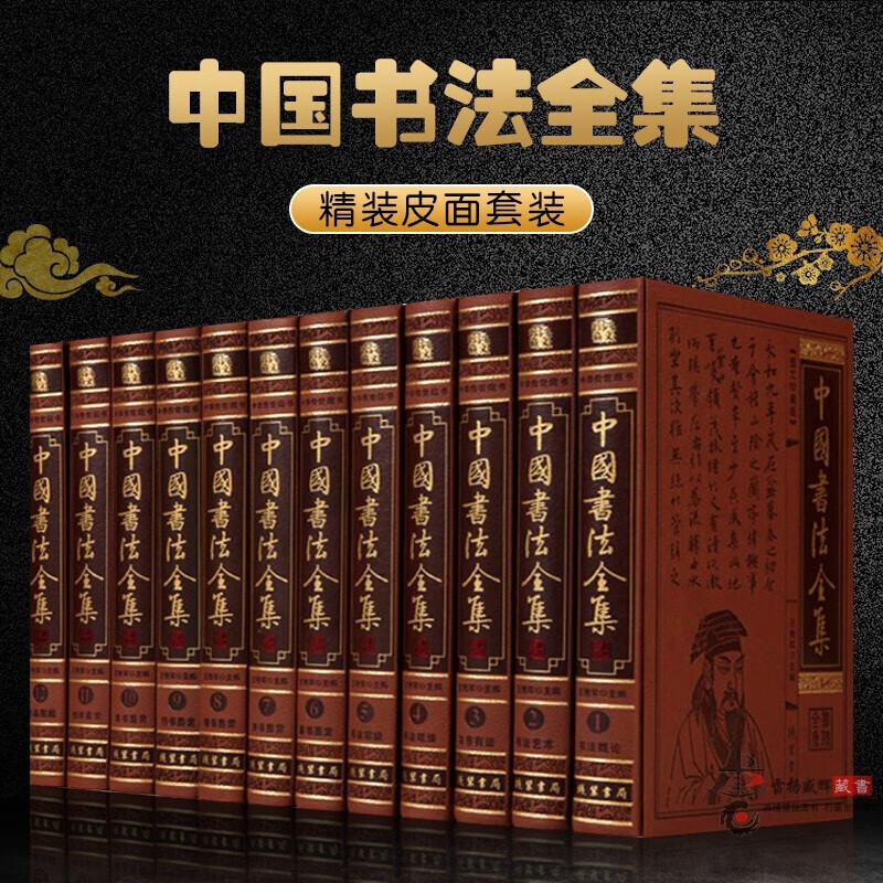 中国书法全集（皮面精装全12卷）  书法笔法 篆隶行草楷 中国书法大全集/中国书法鉴赏大典
