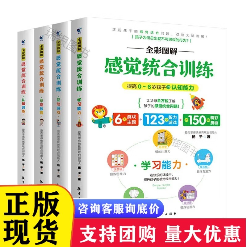 55全新 感觉统合训练 全套4册 提高0-6岁孩子的认知能力 了解孩子的感觉统合问题儿童感统训练教程儿童动症