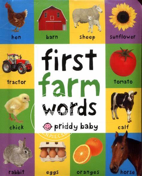 现货 First 100 Padded: First Farm Words 英文原版 儿童