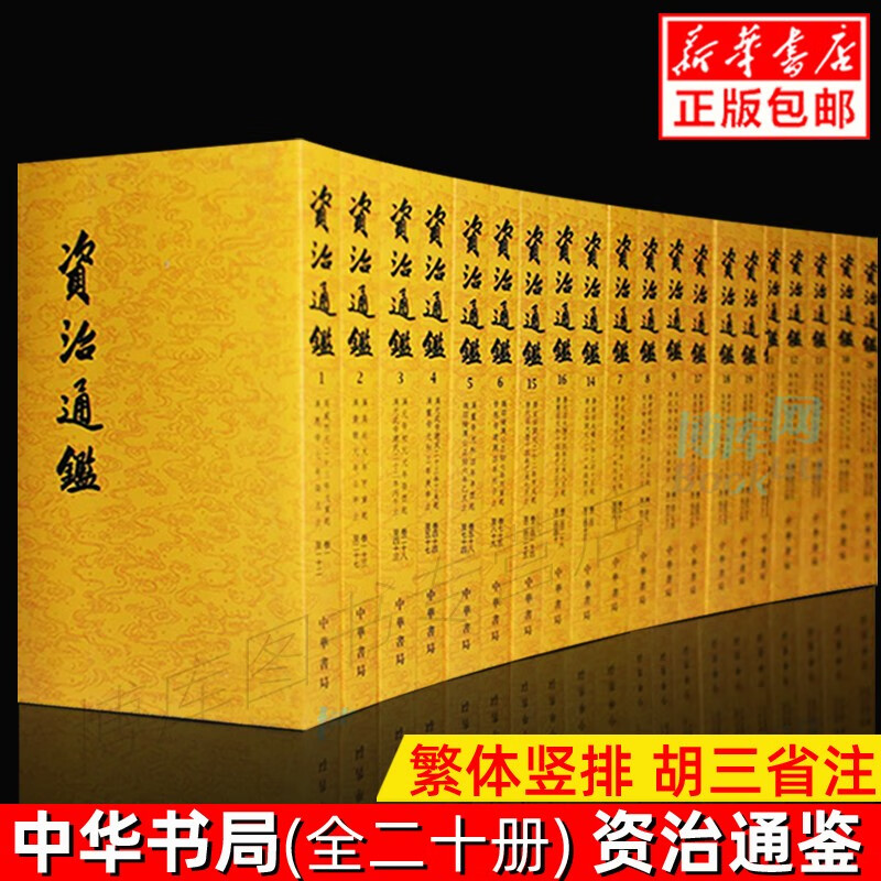 资治通鉴全套20册 中华书局 胡三省注完整版 繁体竖排版司马光 资质通鉴