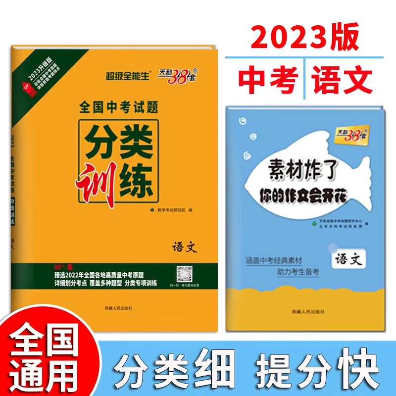 天利38套  全国中考试题分类训练  历年九年级初中初三试题试卷精选真题汇编精粹卷专项训练研究 2023版 语文