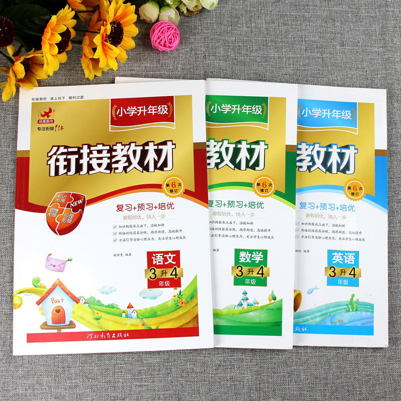 正规欣鹰小学升年级衔接教材3升4年级语文数学英语三年级升四年级 语文+数学+英语 3升4