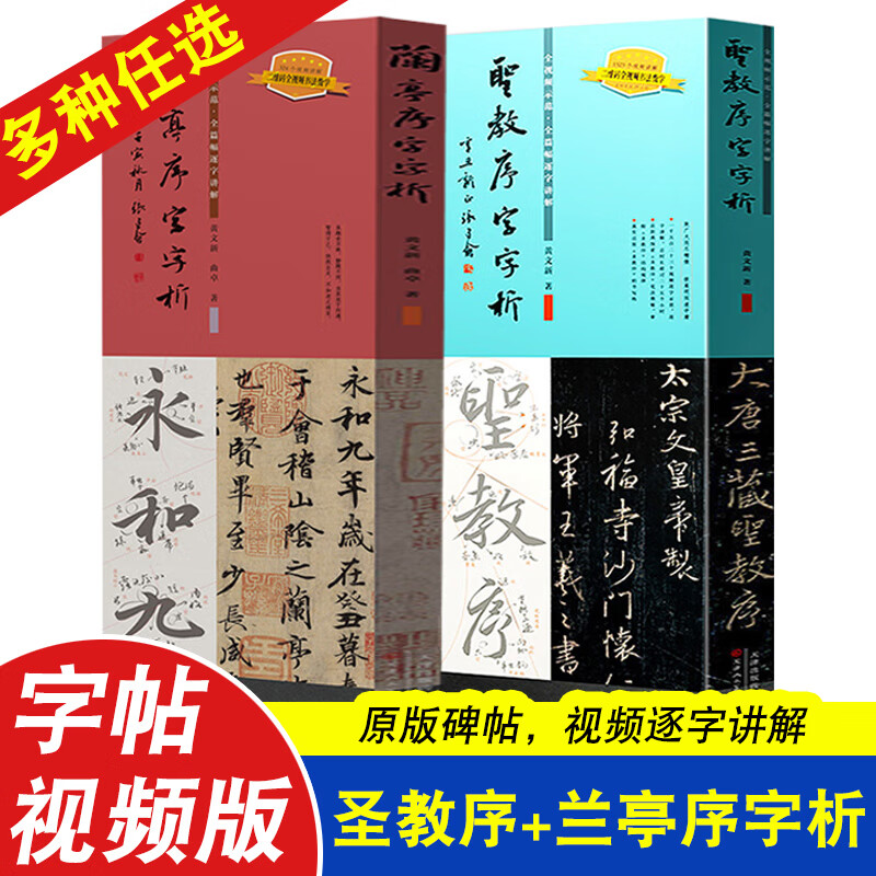 视频版】圣教序字字析+兰亭序字字析碑帖笔法临析毛笔书法临摹软 圣教序字+兰亭序字字析(带视频
